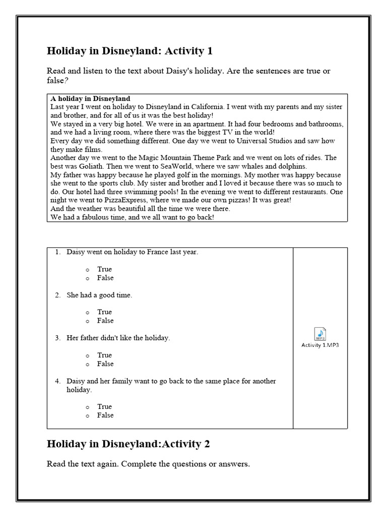 Disneyland Holiday Activities Guide | PDF