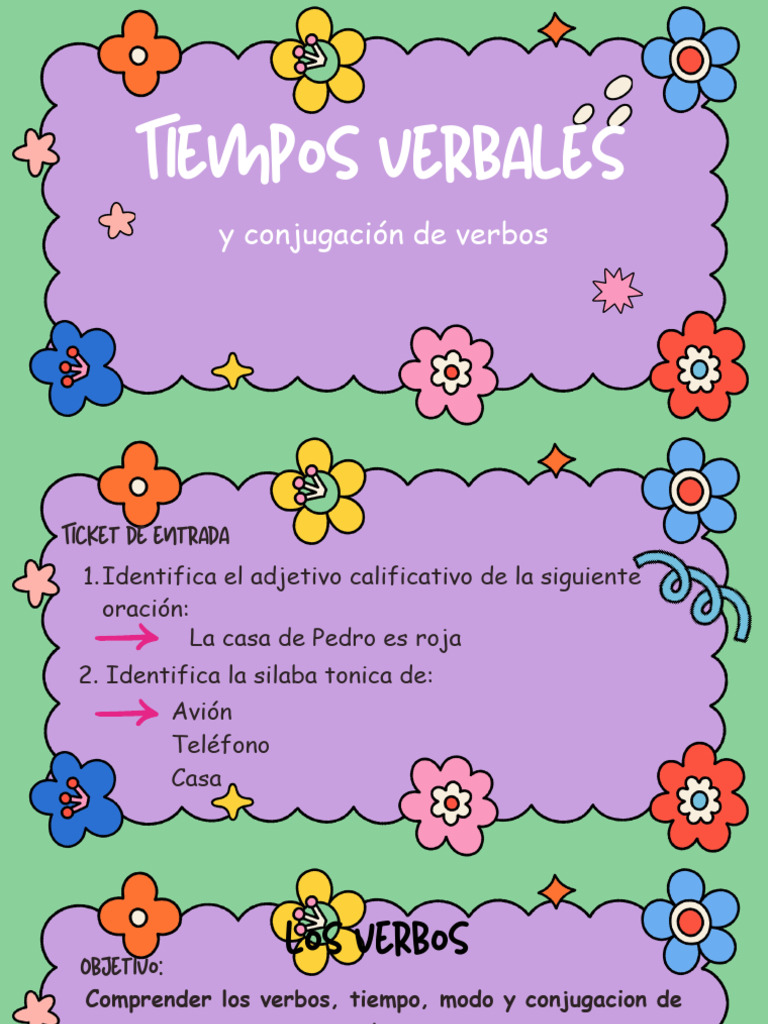 Conjugación y Tiempos Verbales | PDF | Verbo | Conjugación gramatical