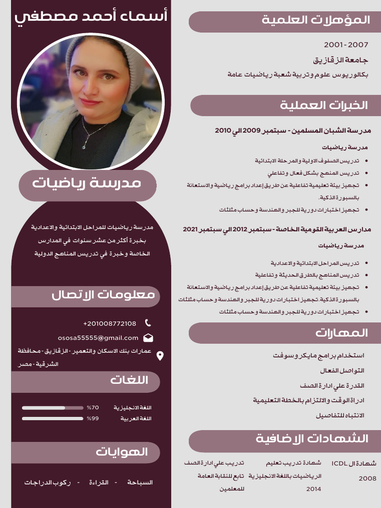 Asmaa CV | PDF
