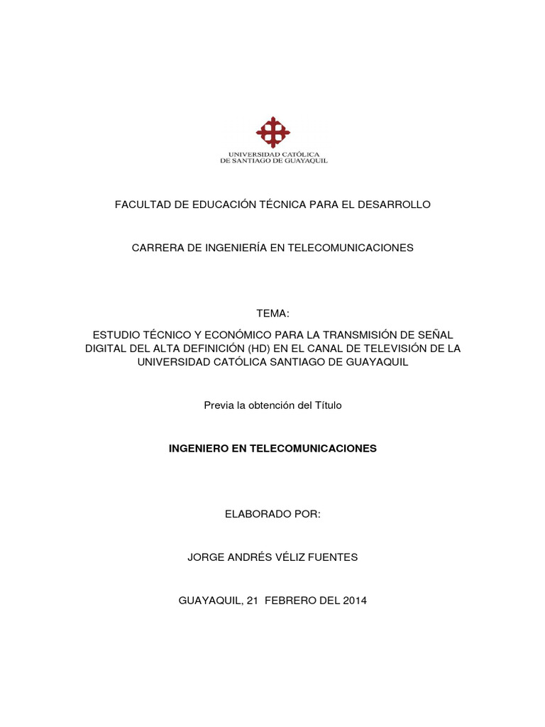 T Ucsg Pre Tec Itel 20 | PDF | Televisión digital | Televisión de alta definición