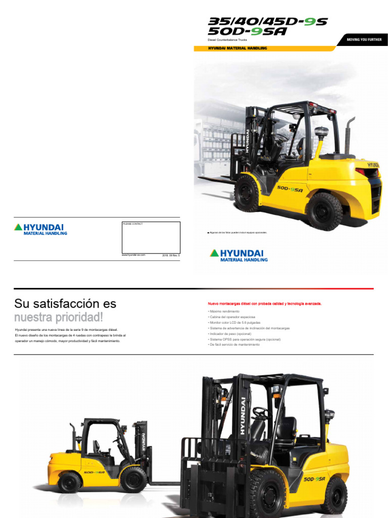 Montacargas Diésel Hyundai 50D-9SA | PDF | Máquina elevadora | Vehículo ...
