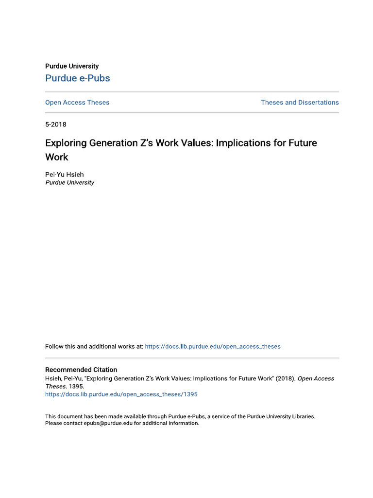 Gen Z Work Values | PDF