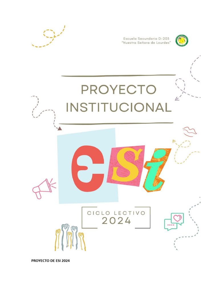 Proyecto de Esi 2024 | PDF | Educación sexual | La sexualidad humana