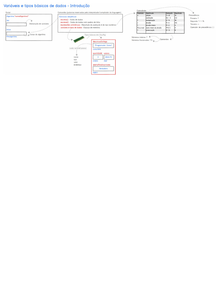 Variaveis e Tipos Basicos de Dados - Introducao | PDF