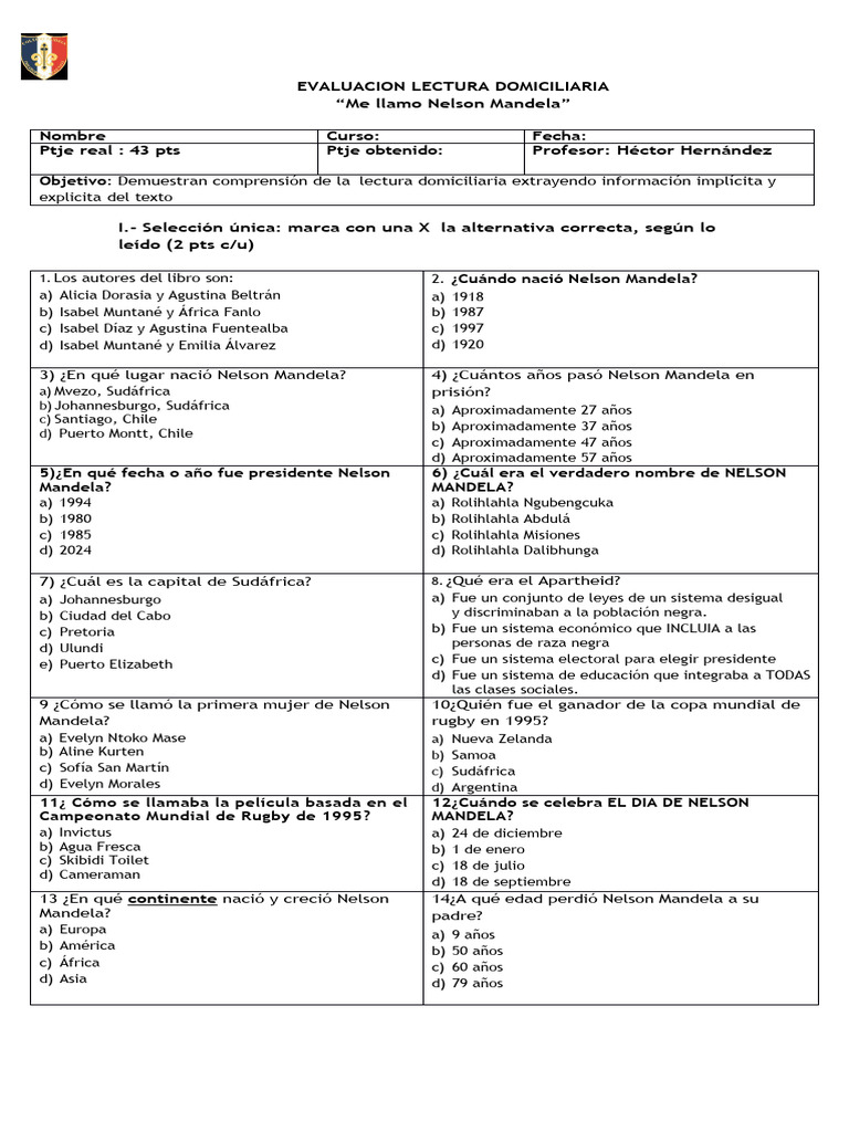 ME Llamo NElson Mandela | PDF | Nelson Mandela