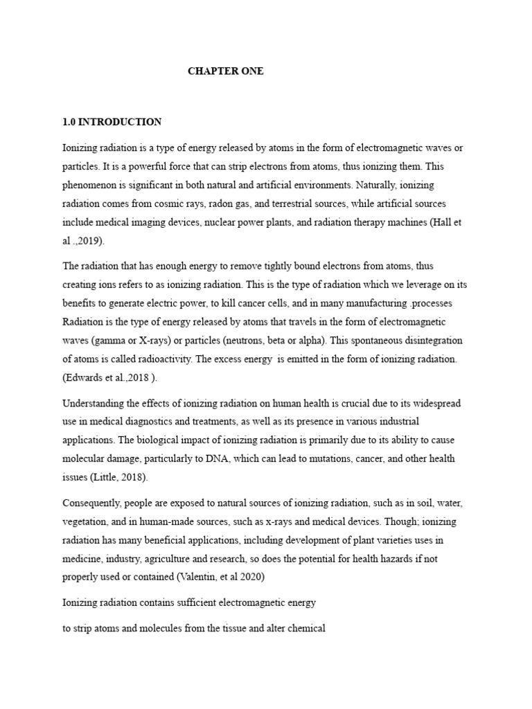 Seminar Write Up On Effect of Ionizing Radiation On Human Health | PDF ...