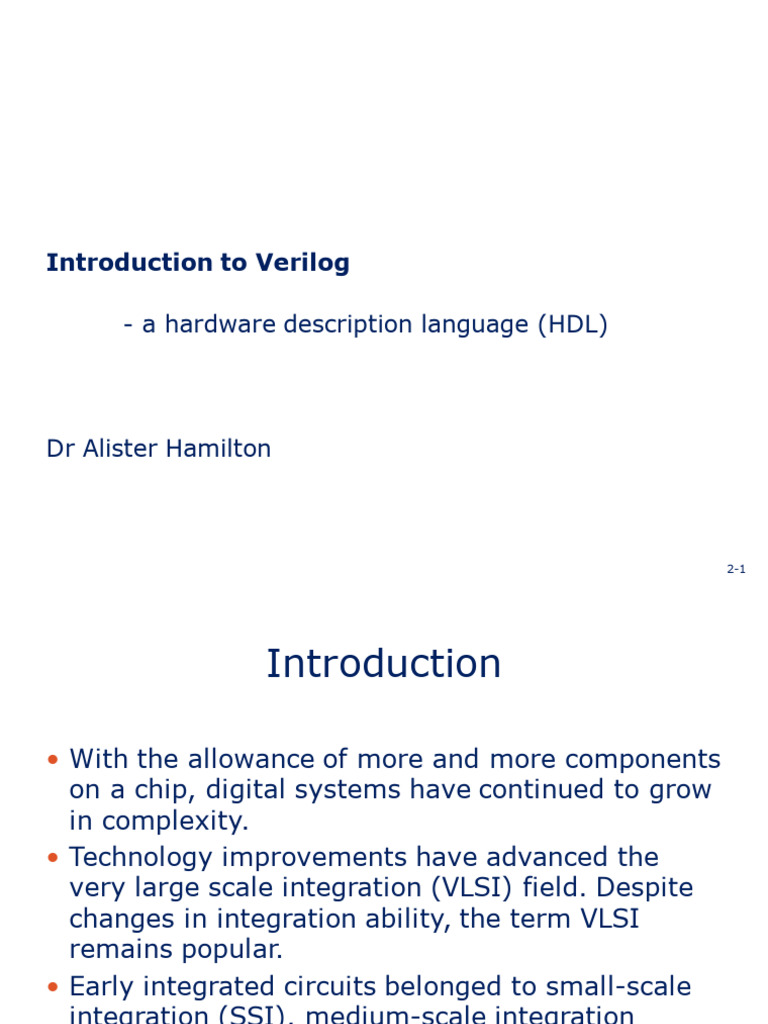 02 Notes IntroductionToVerilog | PDF | Hardware Description Language ...