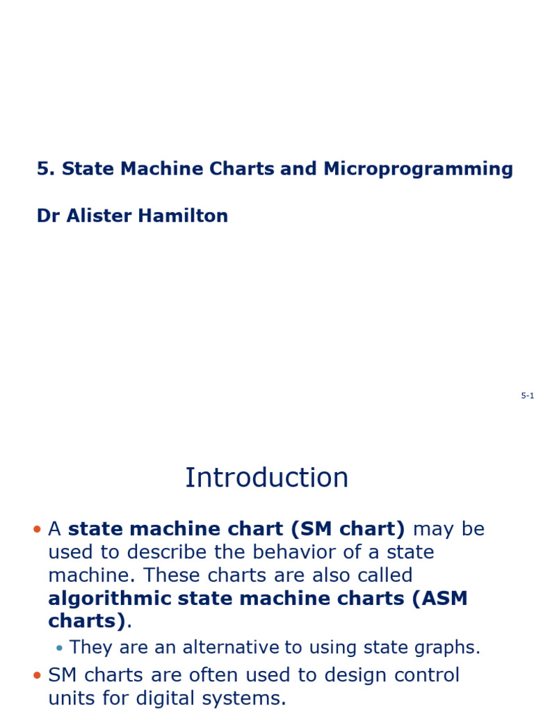 State Machine Charts in Microprogramming | PDF | Digital Electronics | Computer Science