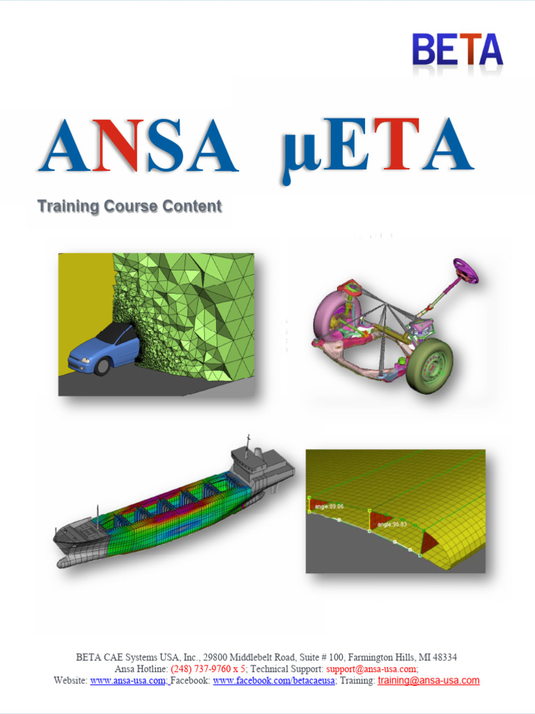 Ansa Meta Course Content | PDF | Computer Aided Design | Computational Fluid Dynamics