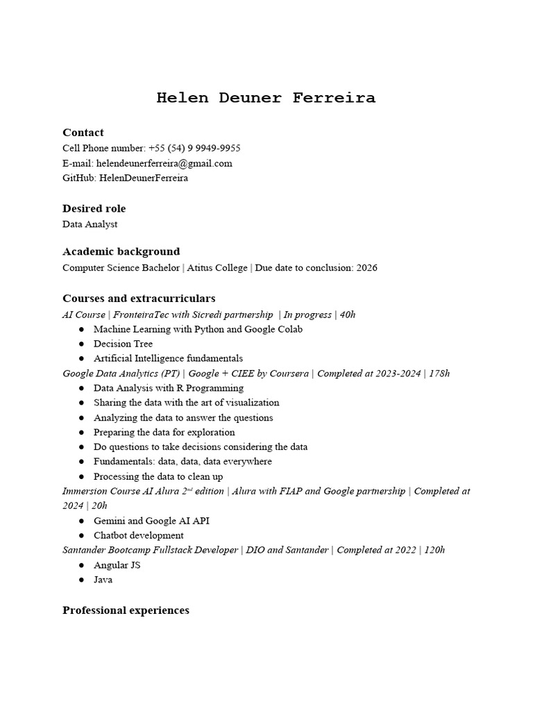 Resume PDF | PDF | Data | Artificial Intelligence Resume PDF | PDF | Data | Artificial Intelligence