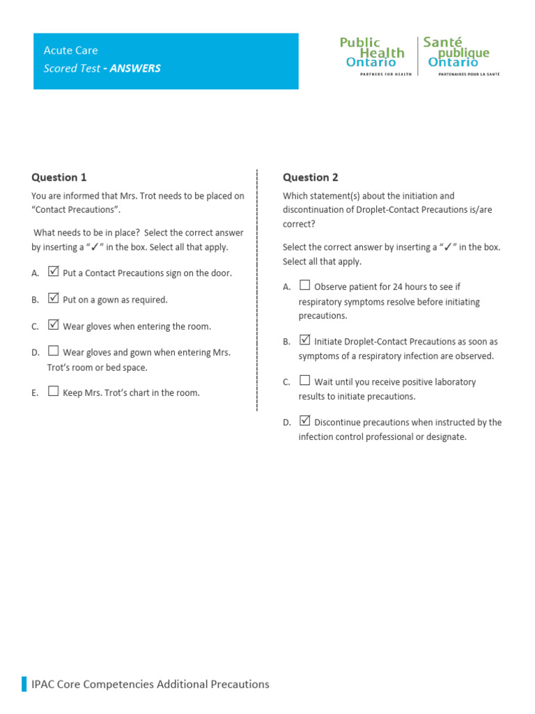 Ipac Core Trainers AP Ac Test Answers | PDF | Medical Statistics ...