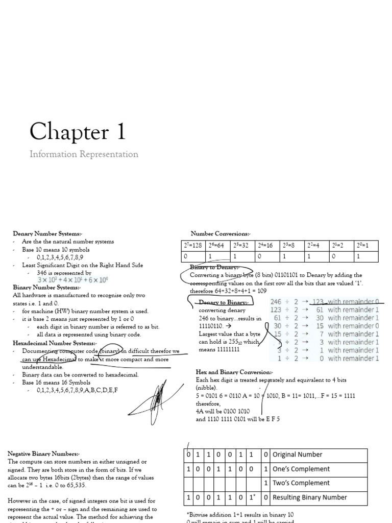 1 Information Representation | PDF | Binary Coded Decimal | Computer Engineering