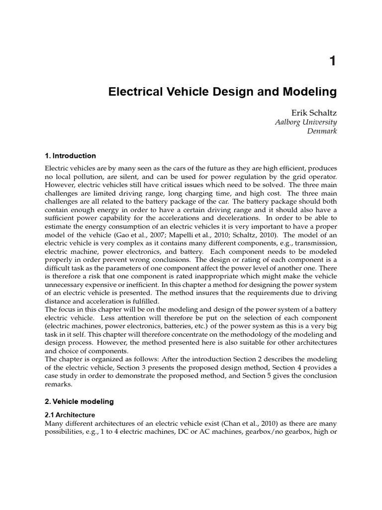 Electrical Vehicle Design and Modeling 1710414532 | PDF | Rectifier ...