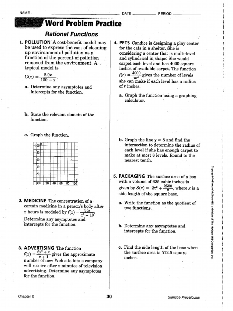 Rational Word Problem Practice | PDF