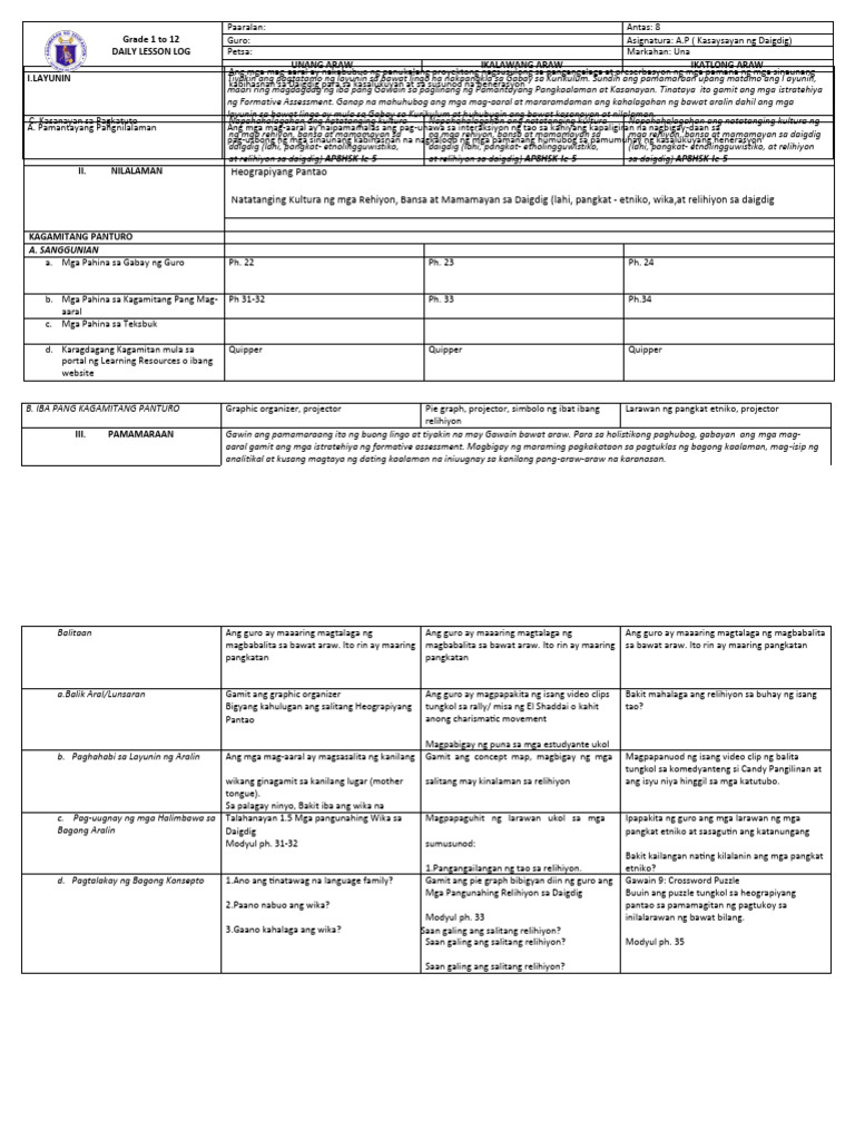 AP8 DLL Week 3 | PDF