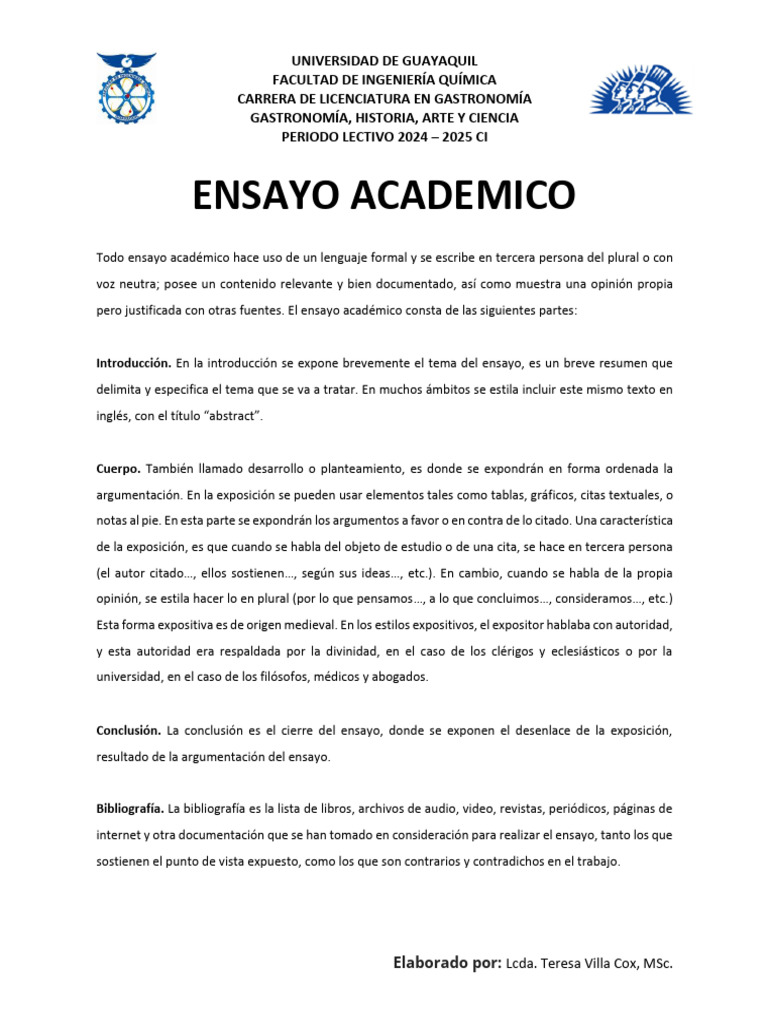 Ensayo Academico | PDF