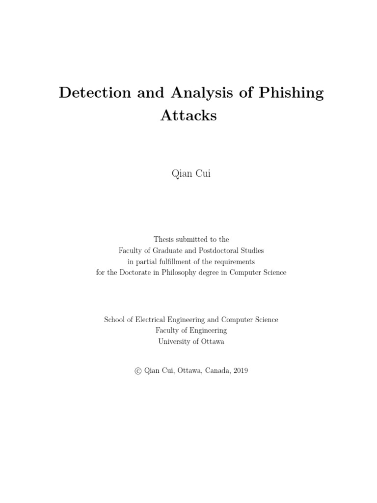Cui Qian 2019 Thesis | PDF | Phishing | Cluster Analysis