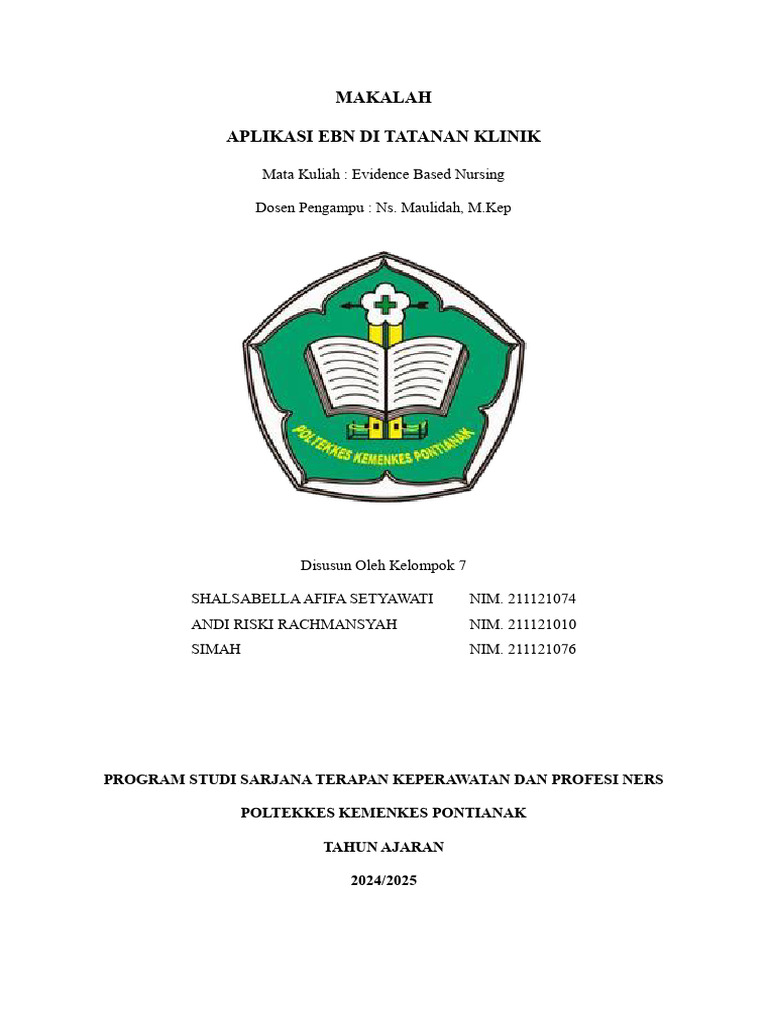 Aplikasi EBN dalam Praktik Keperawatan | PDF | Pengembangan Diri