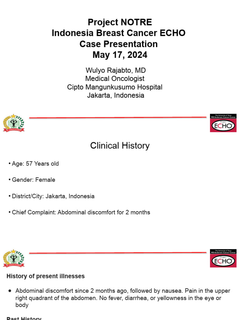 Notre Echo Case May 2024 | PDF | Breast Cancer | Metastasis