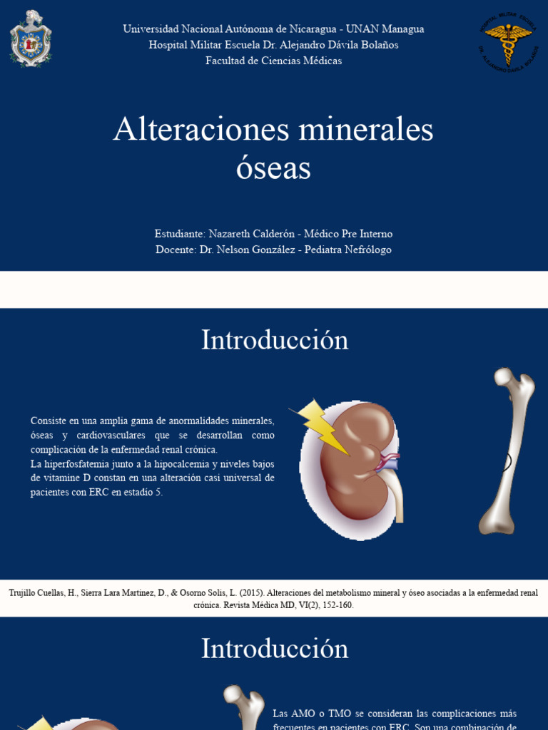 Alteraciones Minerales Óseas - Nazareth Calderón | PDF | Vitamina D | Enfermedad renal crónica