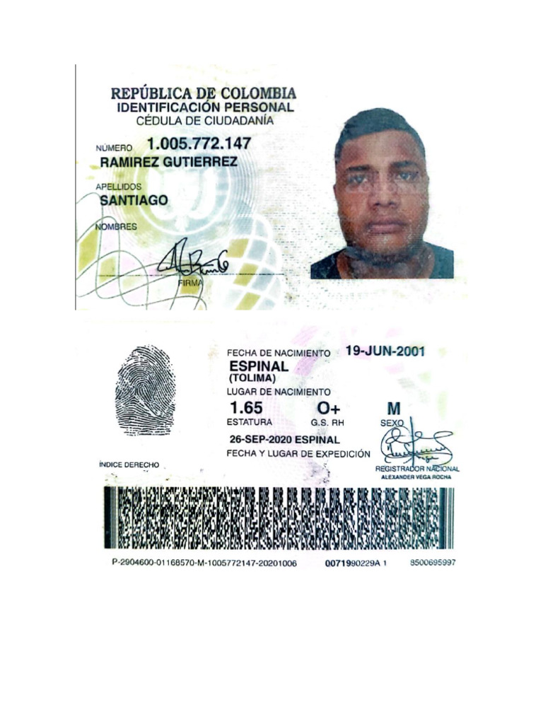 Santiago Ramirez Cedula | PDF