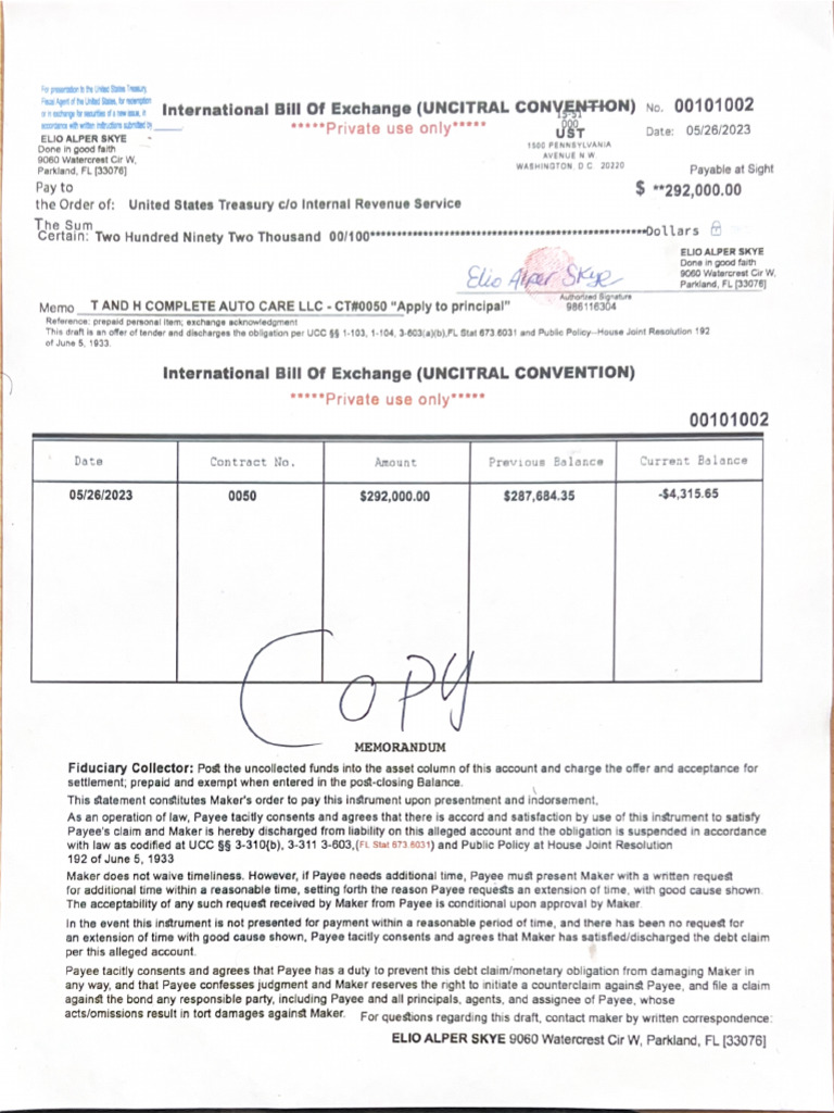 Bill of Exchange | PDF