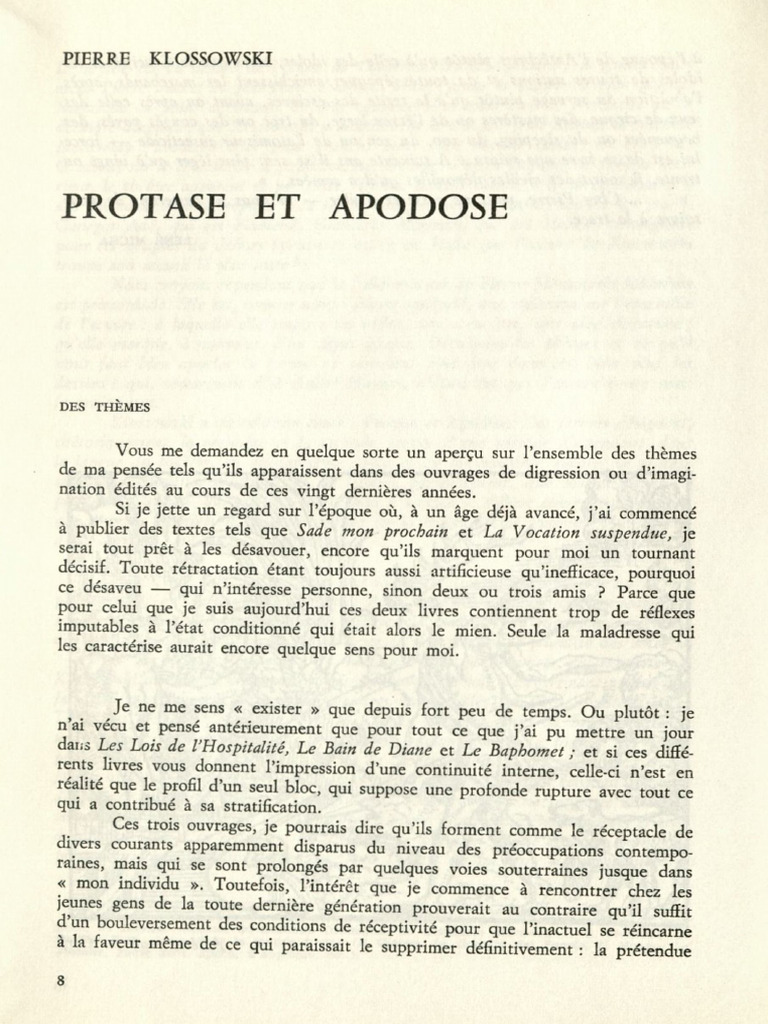 Protase Et Apodose | PDF