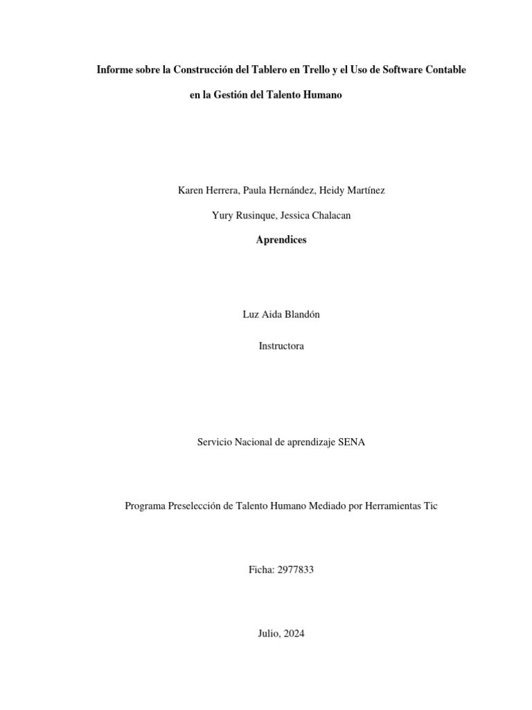 Informe. Pertinencia y Efectividad de Los Recursos Utilizados Según Requerimientos. GA1 ...
