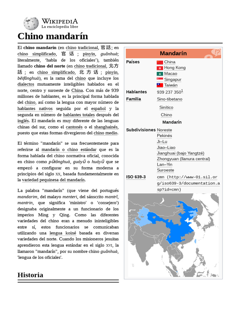 Chino Mandarín | PDF | Chino mandarín | Idioma chino