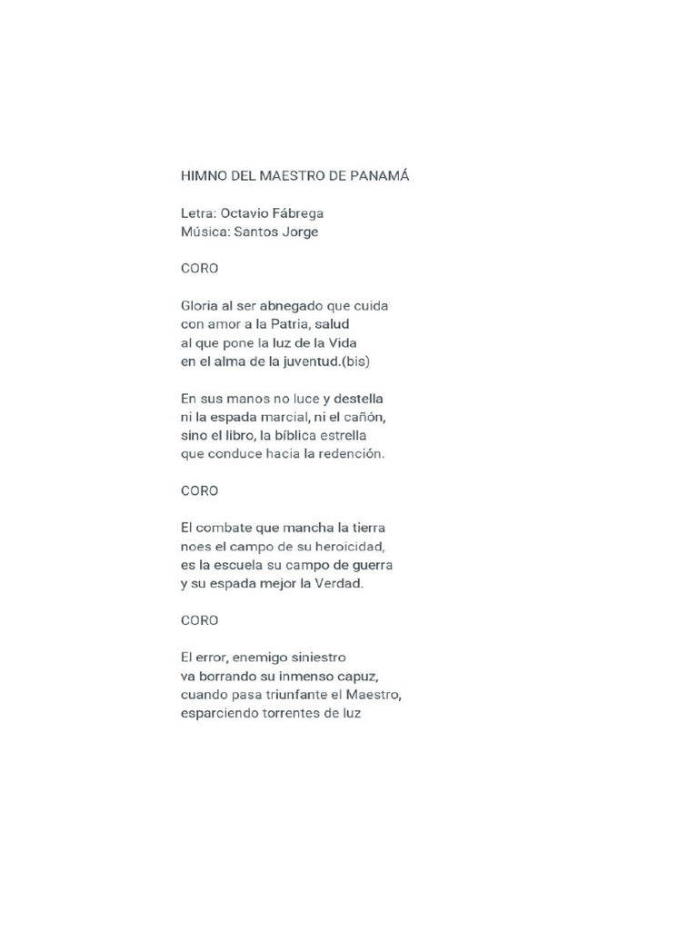 Himno Al Maestro | PDF