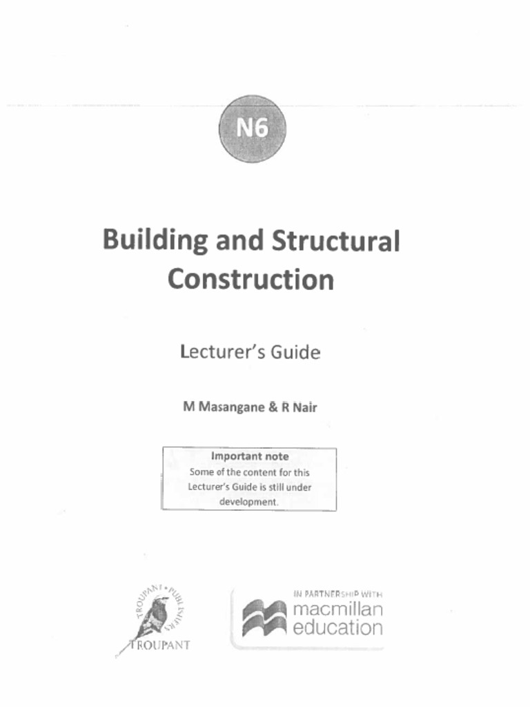 Building and Structural Construction n6 | PDF
