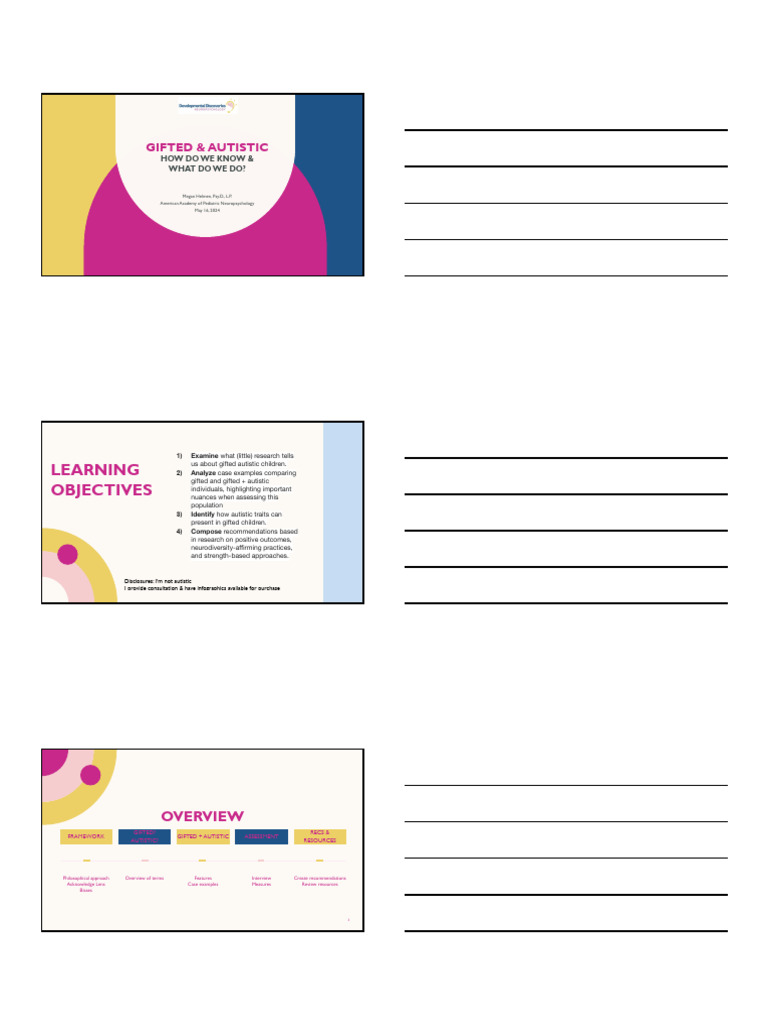 AAPdN Gifted & Autistic Handouts | PDF | Autism Spectrum | Intellectual ...