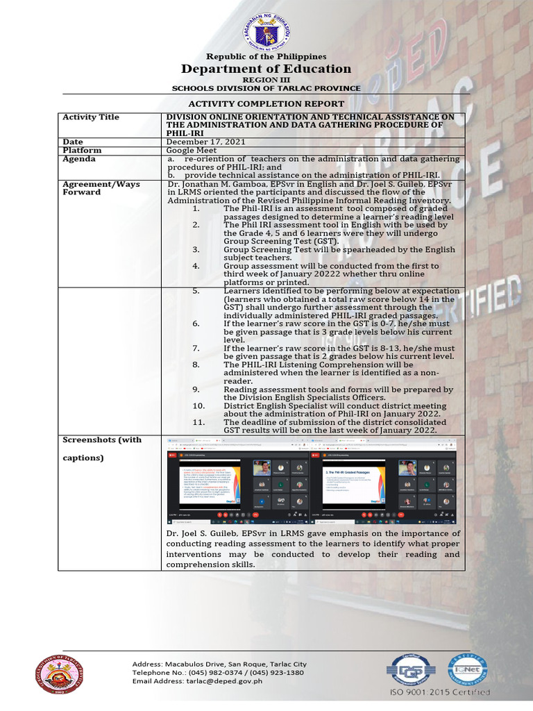 Sample Acr | PDF | Pedagogy | Human Communication