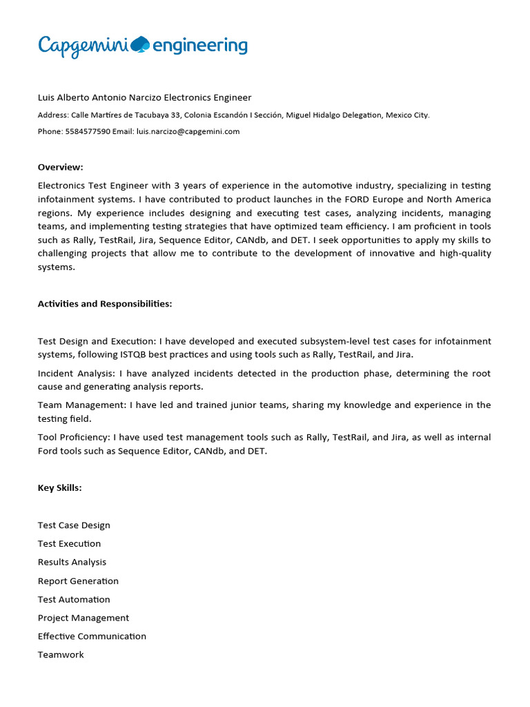 Overview Capgemini - Luis Alberto Antonio Narcizo (Done) Ingles | PDF ...