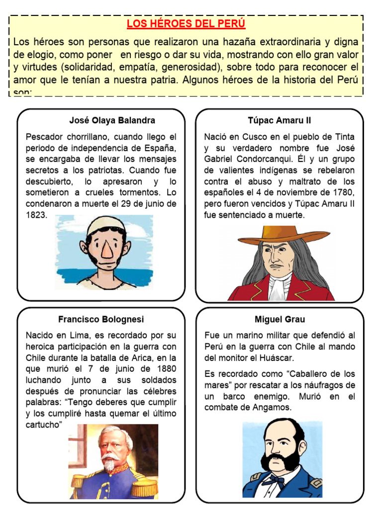 Héroes Del Perú | PDF | Perú | América del Sur