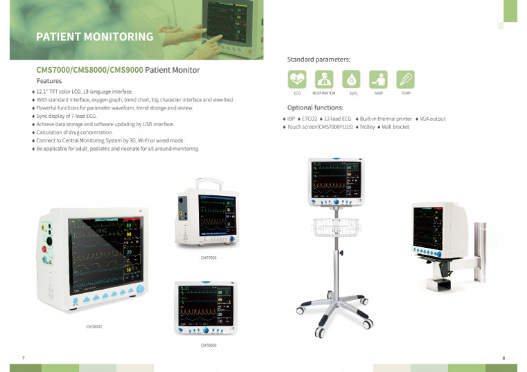 Patiant monitor CMS7000 | PDF