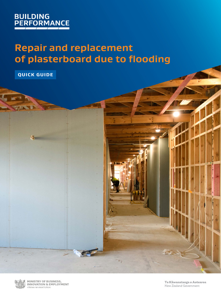 Repair Replacement Plasterboard Flooding Quick Guide | PDF | Wall | Drywall