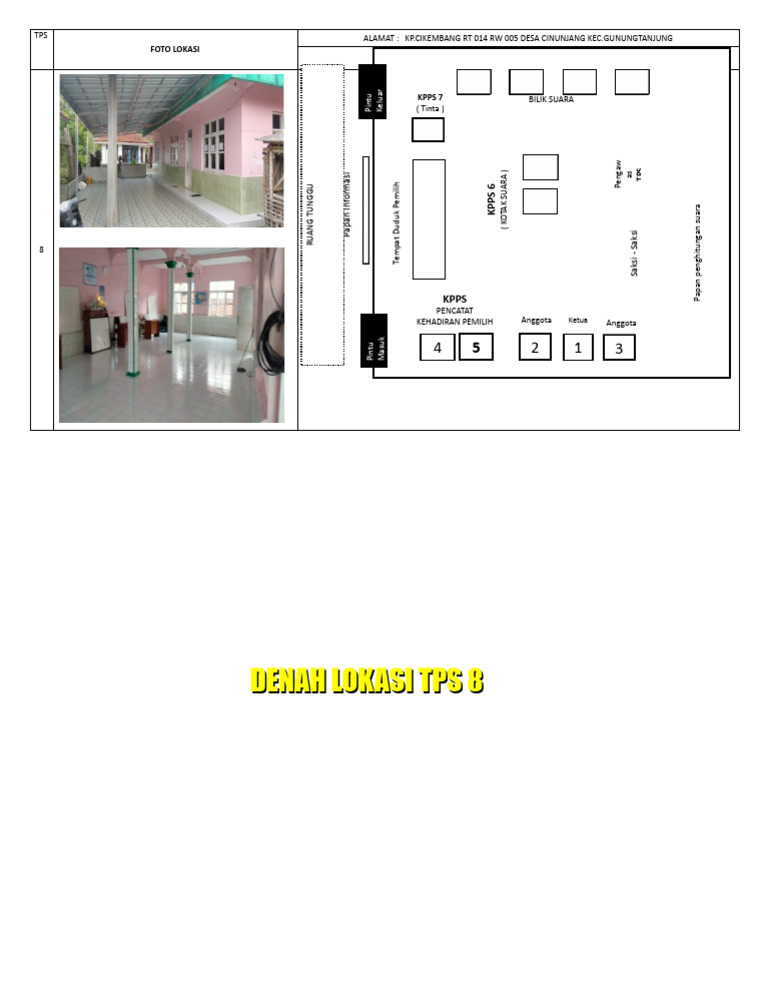 Denah Lokasi TPS 8 | PDF