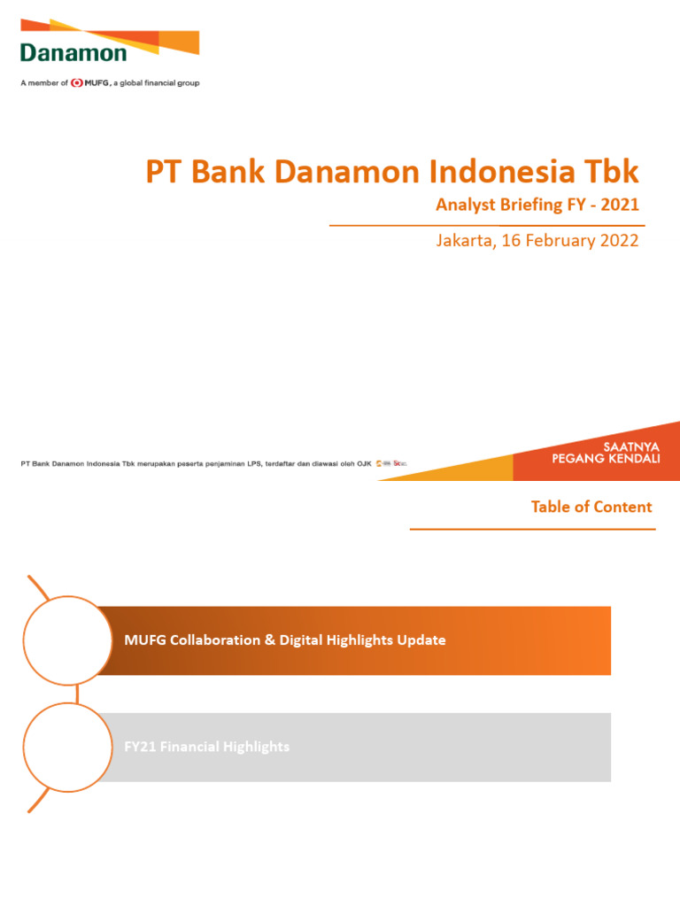 Analyst Briefing FY21 - FINAL | PDF | Loans | Banks