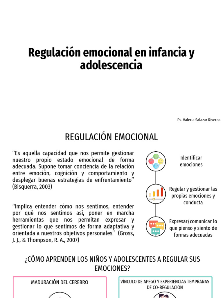 Regulación Emocional en Niños y Adolescentes | PDF | Las emociones ...