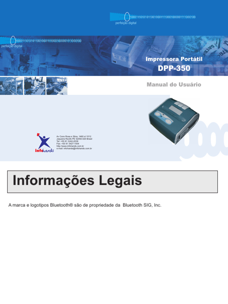 DPP-350 Manual Do Usuario | PDF | Bluetooth | USB