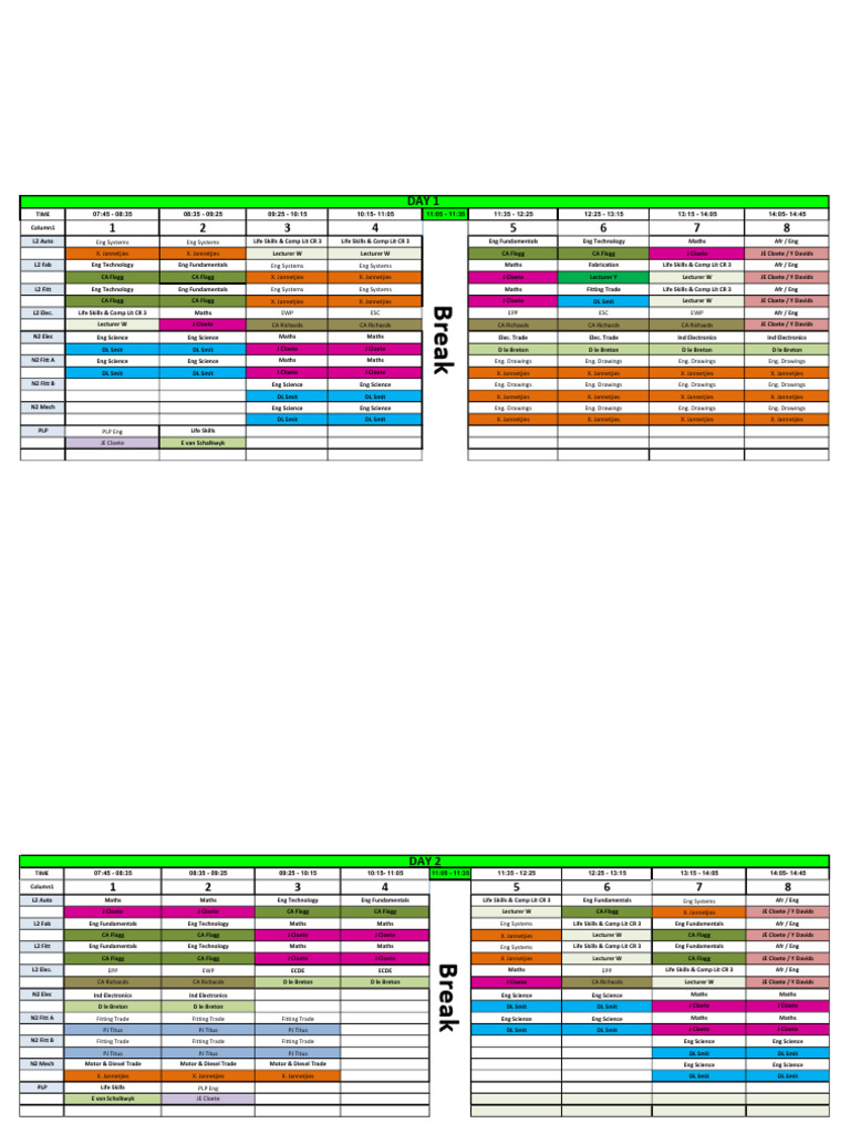 Elec. Trade Course Schedule Overview | PDF | Engineering | Electrical Engineering