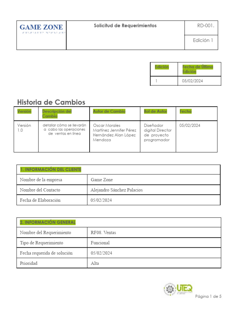 RF08. Ventas | PDF | Red mundial | Internet y web