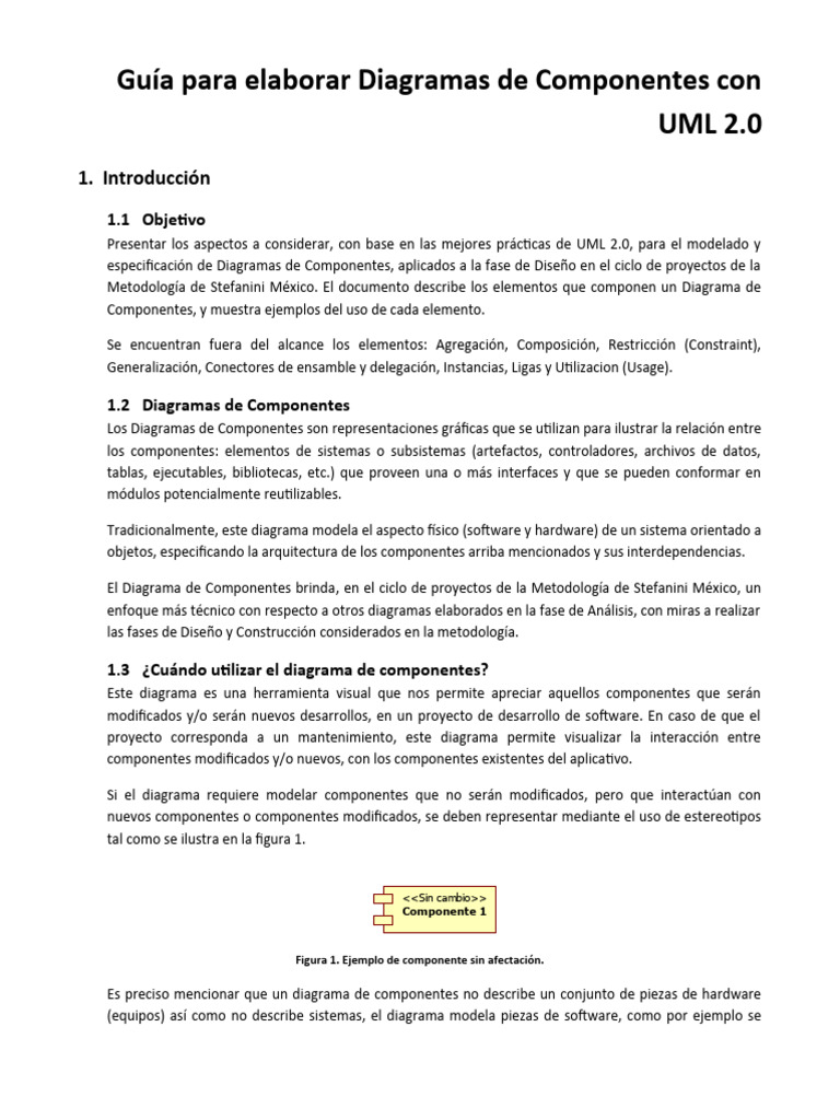 Guía De Diagramas De Componentes Uml 20 Pdf Lenguaje De Modelado 2956