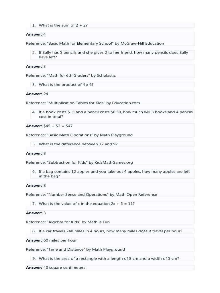 Acads Math Answer Key | PDF | Area | Mathematics