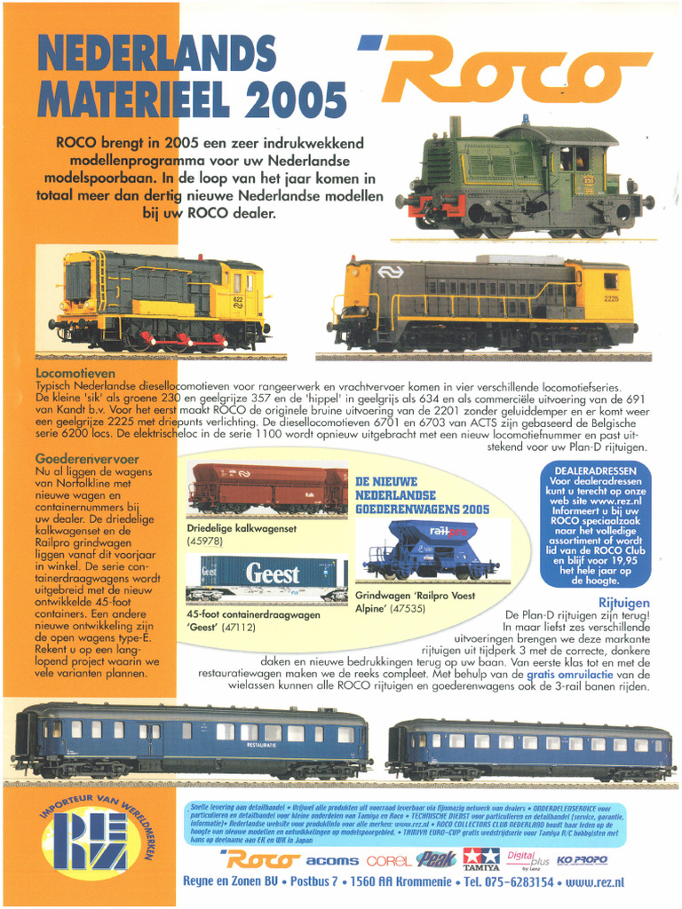 Roco Nederlands Materieel 2005 Neuheiten | PDF