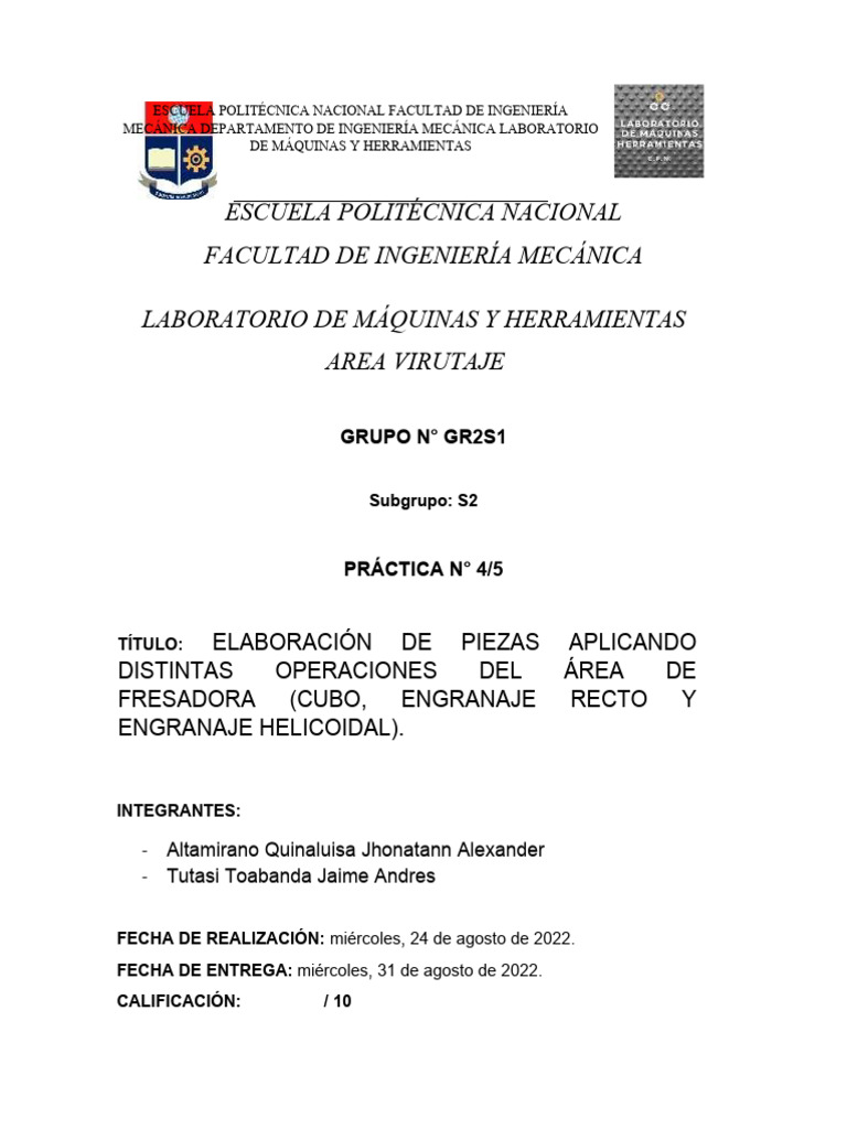 Practica 4-5 Arranque de Viruta ALtamirano Johatan - Tutasi Jaime | PDF ...