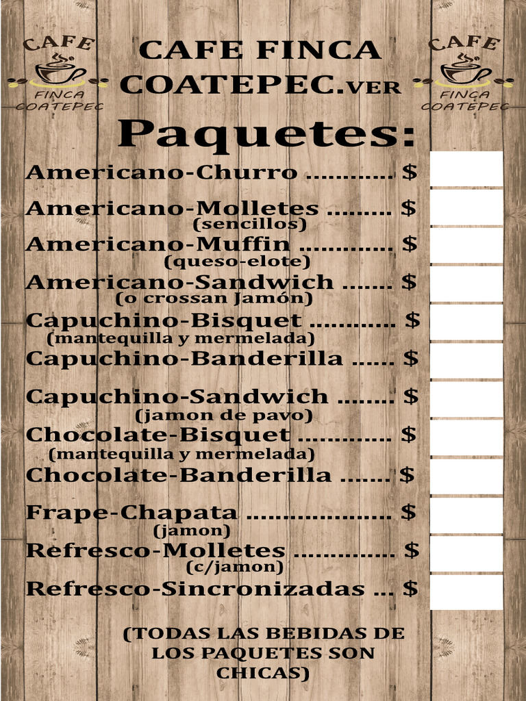 LISTA CAFE 80x180 | PDF