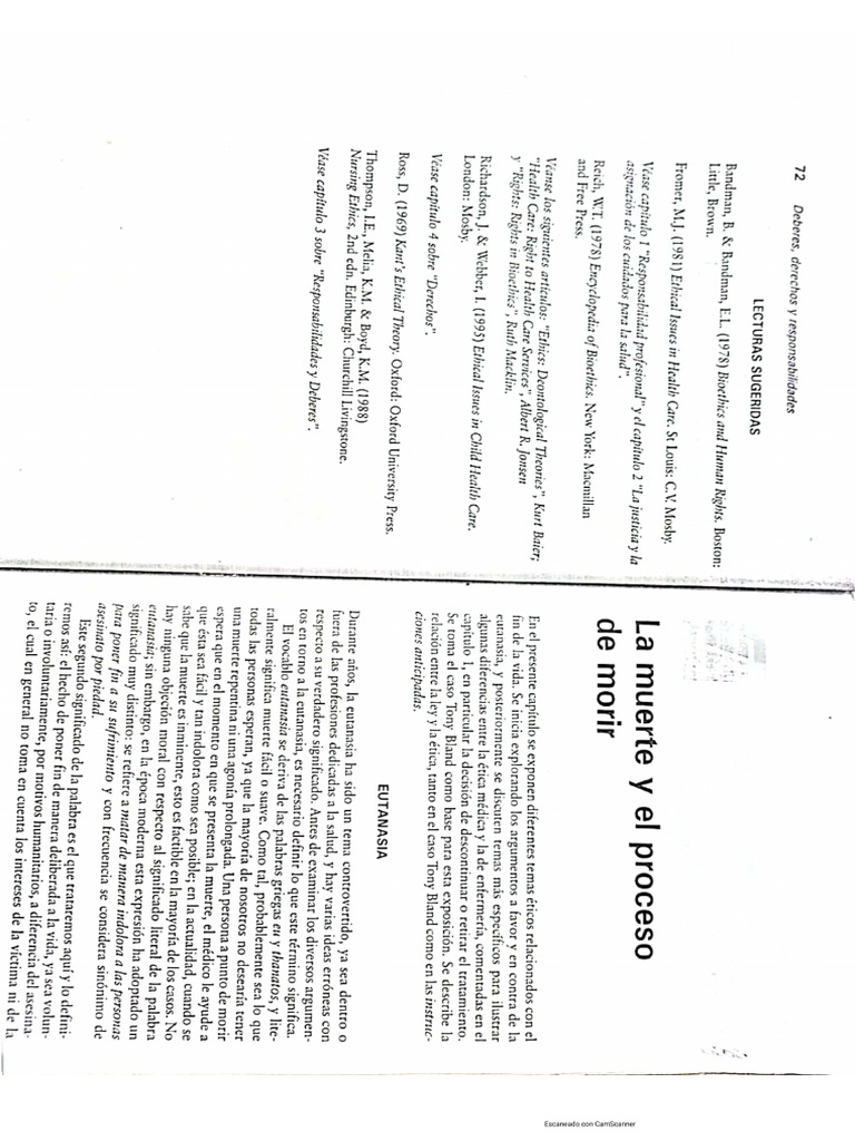 La Muerte y El Proceso de Morir - Rumbold | PDF