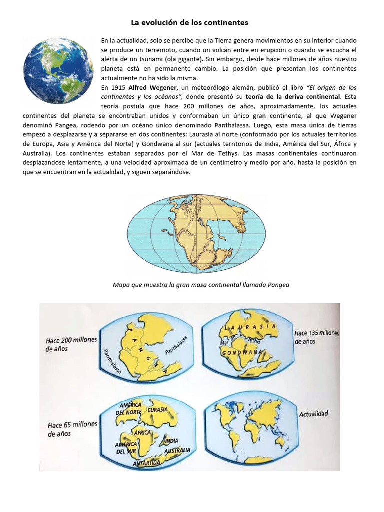 Deriva Continental | PDF | Placas tectónicas | Continente